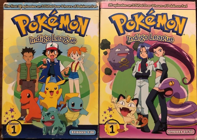 POKEMON: INDIGO LEAGUE Vol 1 & 2 DVD Sets First 52 Episodes $30.08 ...