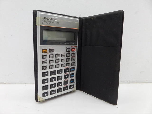 VINTAGE SHARP EL-506P Scientific Calculator W/ Case $19.95 - PicClick