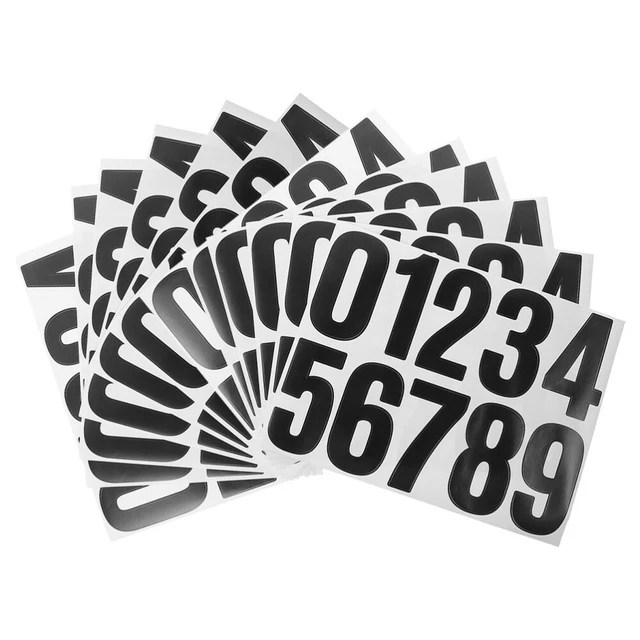 10 SHEETS DIGITAL Stickers Mailbox Numbers Labels Diy for outside £9.99 ...