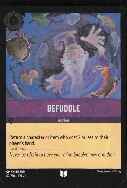 DISNEY LORCANA TCG The First Chapter: Befuddle 62/204 Uncommon Cold ...