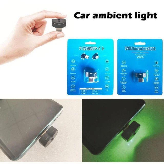 PORTABLE USBC TYPE C AmbientLight with 8 different Computer Car 0.08W ...