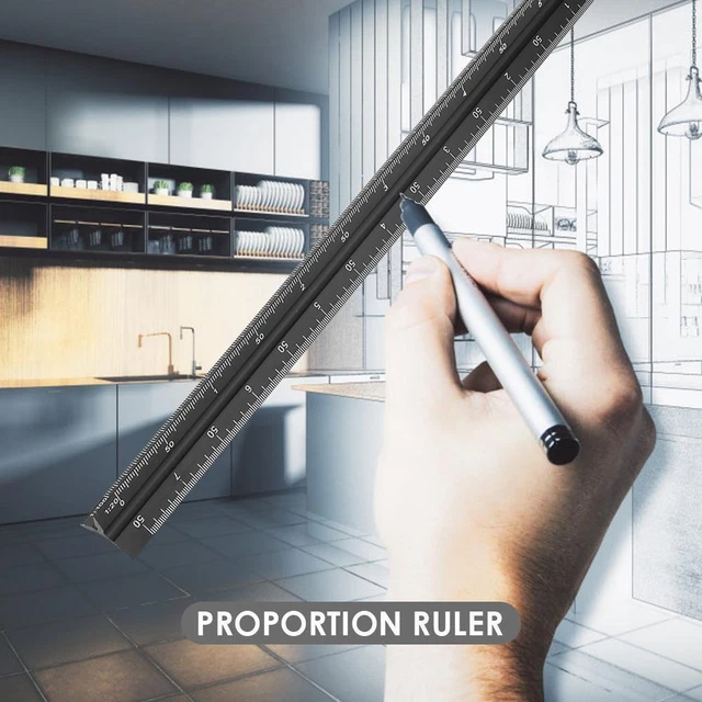 TRIANGULAR SCALE RULER for Architecture Drafting Architect Engineers ...