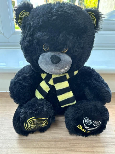 ALTON TOWERS THE Smiler Teddy Bear Large Plush Cuddly Soft Toy Black ...