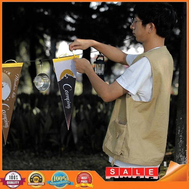 TENT PENNANT BANNERS Bunting Outdoor Triangular Hanging Flag Camping ...