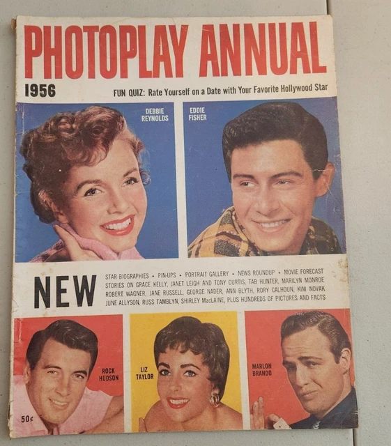 PHOTOPLAY ANNUAL MAGAZINE 1956 Debbie Reynolds Eddie Fisher Liz Taylor ...