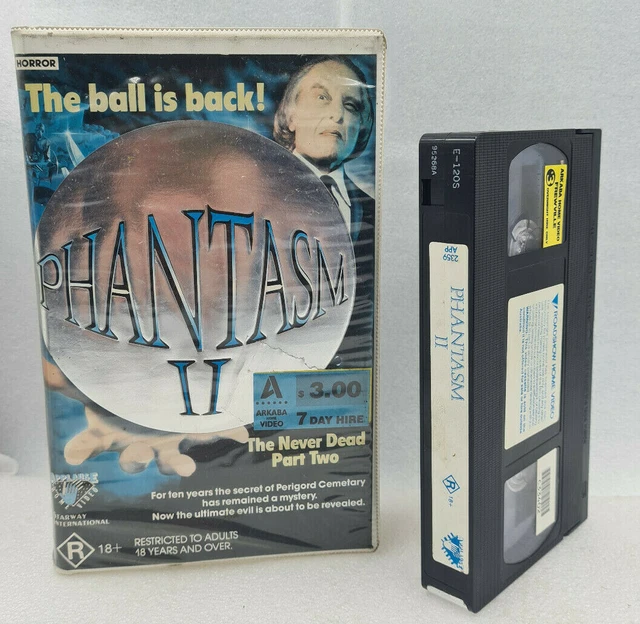RARE VHS VIDEO Tape BIG CLAMSHELL Box HORROR Phantasm 2 EX-RENTAL never dead $100.00 - PicClick AU