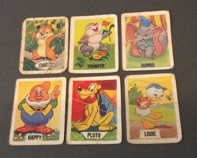 6 X TRADING Cards Mickey’s Sweet Cigarettes Barratt’s & Co. 1950s Poor ...