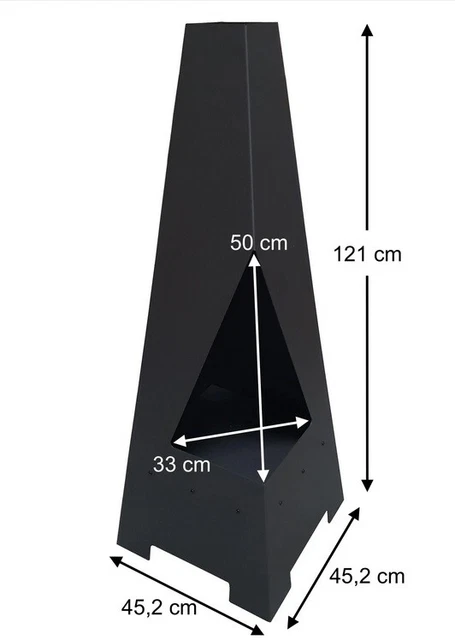 GARTENOFEN FAIKO 4 Terrassenofen Kamin Holzofen Feuersäule Gartenkamin ...