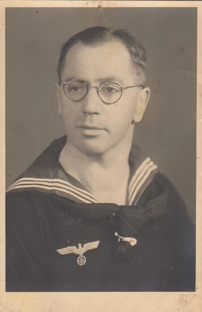 PRIVAT FOTO WEHRMACHT WK2 WW2 Postkarte Matrose Marine Uniform 1943 EUR ...