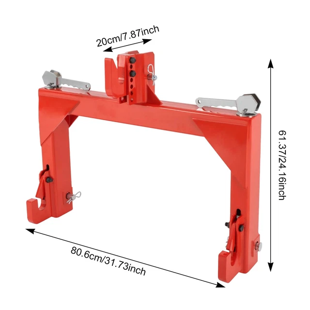 4000LB 3 POINT Quick Hitch Adapter Attach For Category 1 & 2 Cat 1 Cat2 ...