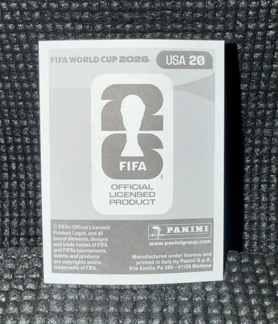 2026 FIFA WORLD Cup Panini Sticker Folarin Balogun Usa 20 Blue Parallel ...