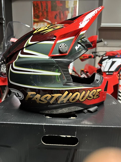 BELL MOTO-10 SPHERICAL Fasthouse DID 24 MX Offroad Helmet Red/Gold $621 ...