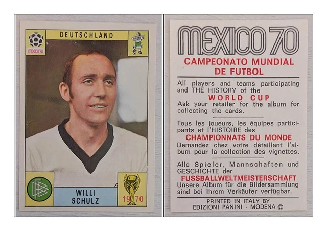 FIGURINA STICKER WILLI SCHULZ DEUTSCHLAND PANINI WC MEXICO 70 RED ...