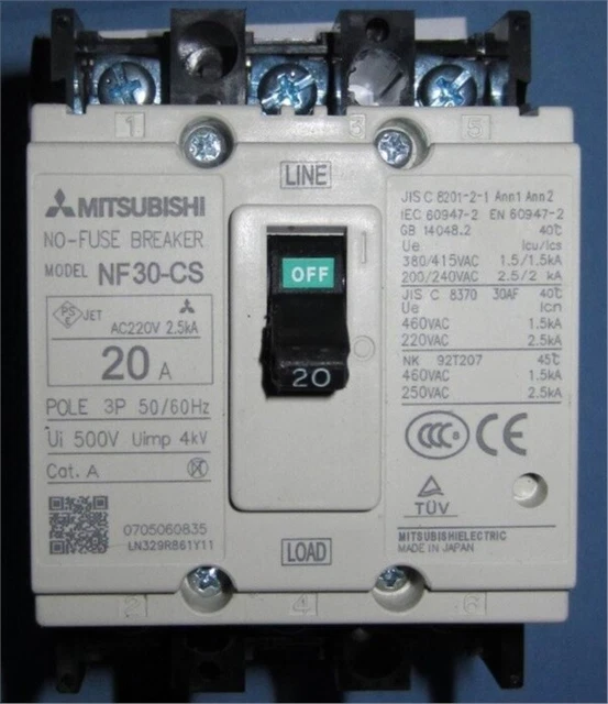 1PCS CIRCUIT BREAKER Mitsubishi NF30-CS 2P 20A New Plc Module el EUR 110,02 - PicClick FR