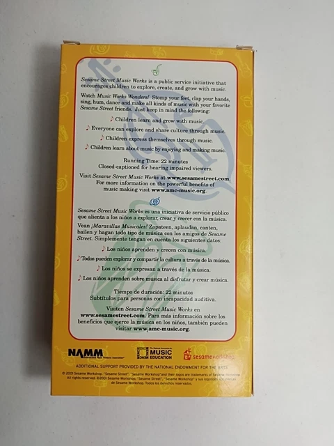 SESAME STREET MARAVILLAS Musicales Music Works Wonders VHS Tape Spanish ... SESAME STREET MARAVILLAS Musicales Music Works Wonders VHS Tape Spanish ...