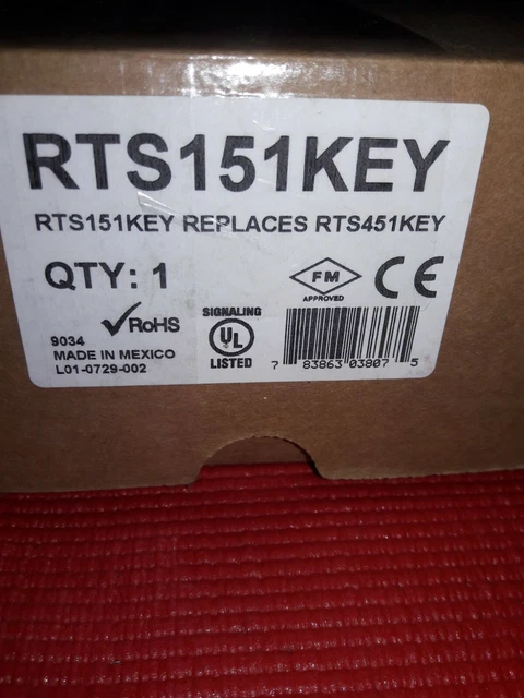 NEW SYSTEM SENSOR REMOTE TEST AND RESET STATION RTS151KEY (replaces ...