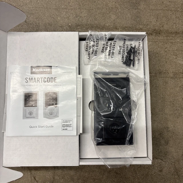 KWIKSET SMARTCODE 270 Touchpad Electronic Deadbolt SmartKey Keypad ...