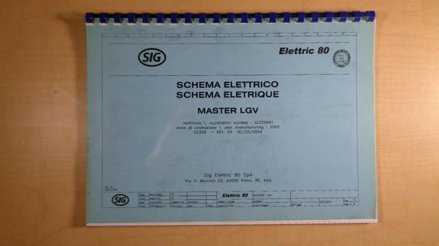SIG ELECTRIC 80 Schéma Electrique Schéma Electrique MASTER LGV Manuel ...
