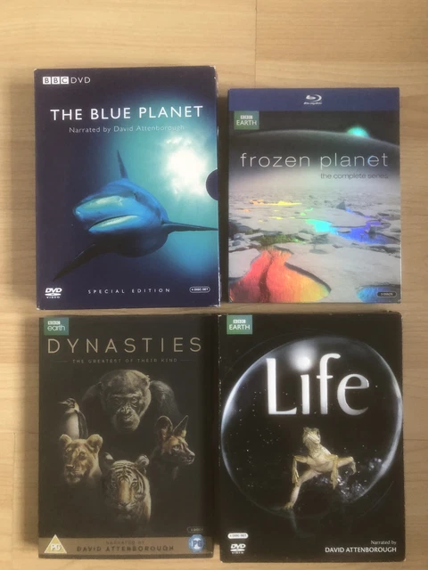 4 X DAVID Attenborough Life Planet Earth Frozen Blu Ray DVD Bundle Lot ...
