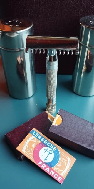 RARE VINTAGE SAFETY Razor Leresche Trousse K Set 301 Razor OC DE Great ...