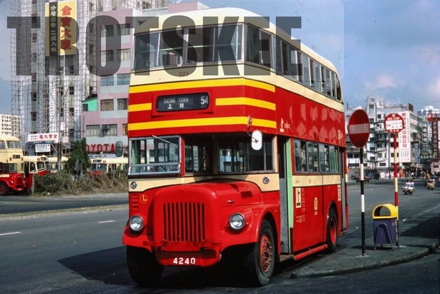 35MM SLIDE HONG KONG KMB Kowloon Motor Bus Daimler CVG5 D23 4240 1976 ...