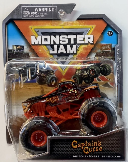 MONSTER JAM TRUCK CAPTAIN'S CURSE 1:64 2023 Series 33 Retro Rebels RARE ...