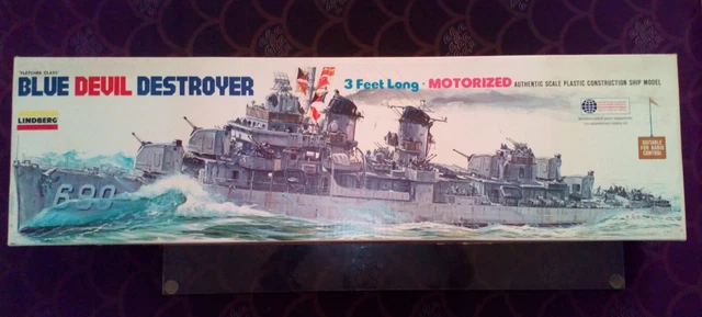LINDBERG® BLUE DEVIL Destroyer #815M 3 feet long Motorized 1/125 2nd ...