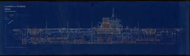 HMS VICTORIOUS R38 Illustrious-class Blueprint Plans Drawings WW2 DVD ...