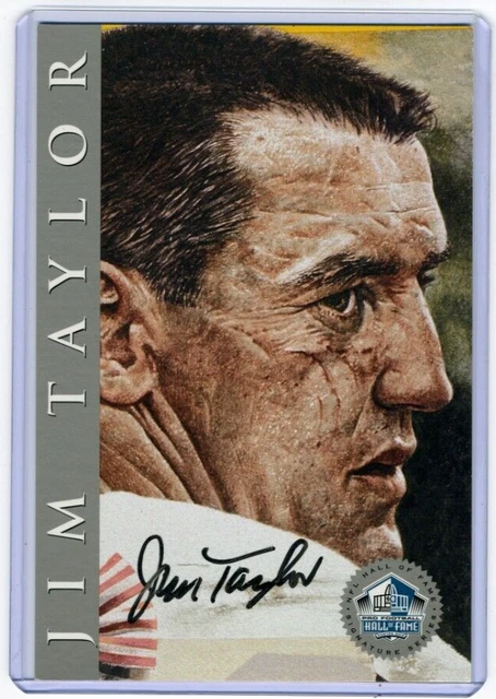 JIM TAYLOR 1998 HOF Hall Fame Signature Series platine/2500 autographe ...