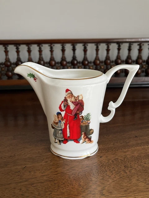 PETER STANIER FINE Bone China Staffordshire Christmas Santa Claus Milk ...