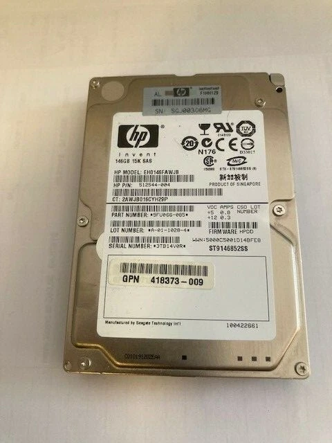 3X HPE 146GB 15K DP 2.5" SAS HDD 15000rpm Enterprise SFF 512544-004 ...