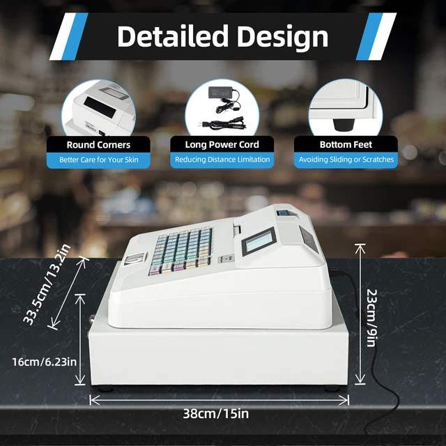 ELECTRONIC CASH REGISTER Pos System Supermarket Bar Retail Shop w/Cash ...