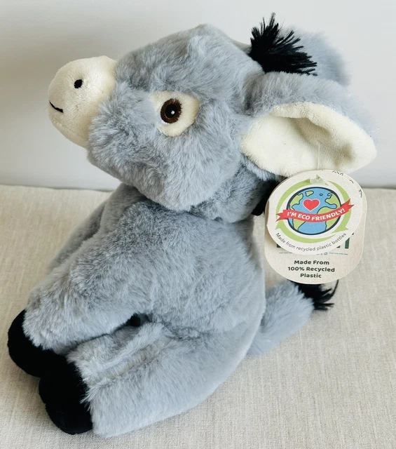 DONKEY SOFT TOY With Tags Grey Plush Eco Friendly Your Planet Sitting ...