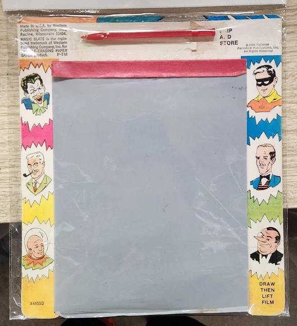 VINTAGE RARE 1966 Batman Magic Slate Paper Saver Whitman No. 4448 £20. ...