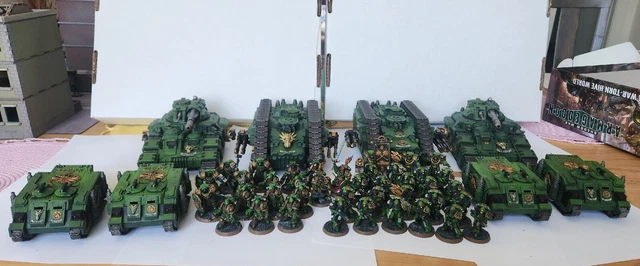 WARHAMMER 30K HORUS heresy salamanders Army Fully Painted EUR 557,78 ...