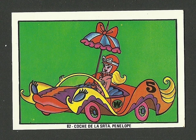 WACKY RACES PENELOPE Pittstop Vintage 1973 Hanna Barbera Spanish Card ...