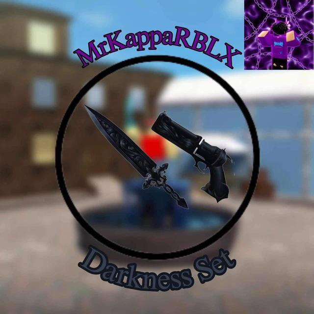 NEW !! ROBLOX Murder Mystery 2 / MM2 Darkness Set Godly Knife / Gun EUR ...