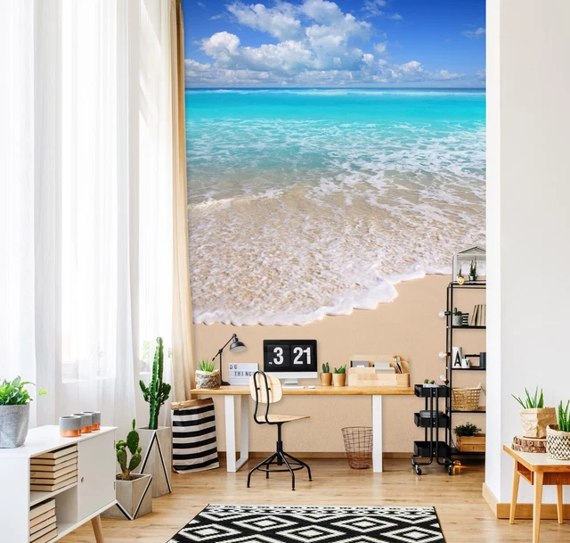 3D BEACH SEA E1643 Wallpaper Mural Paper Wall Print Indoor Murals CA ...