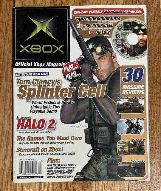XBOX MAGAZINE DECEMBER 2002 - (Splinter Cell + Halo 2 - No Demo Disc ) £3.88 - PicClick UK