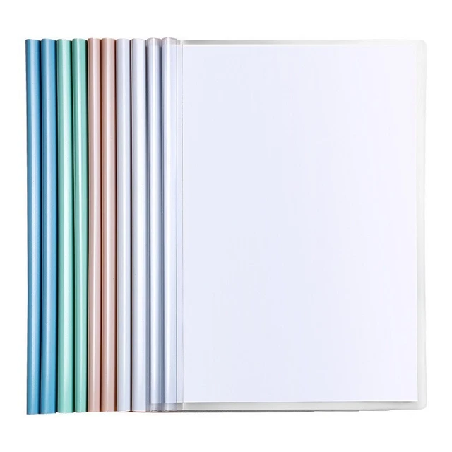 20X A4 REPORT Covers Clamp File Slide Binders Spine Bone Folders Clear ...