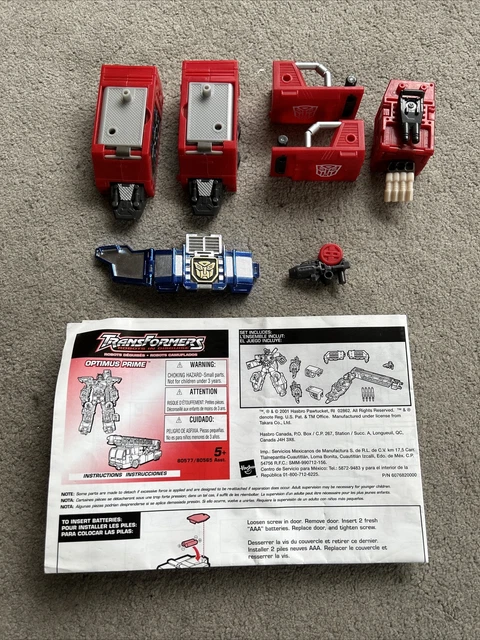 TRANSFORMERS ROBOTS IN disguise 2001 RID Optimus Prime Instructions And ...