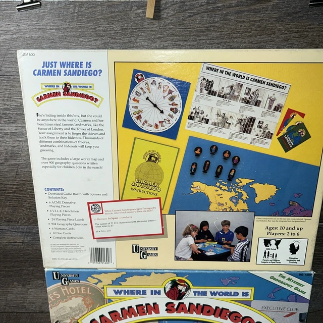 WHERE IN THE World is Carmen Sandiego 90's Board Game Card Game Missing ...