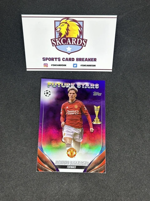 ALEJANDRO GARNACHO FUTURE Stars Viola /299 2023-24 TOPPS COMPETIZIONI ...