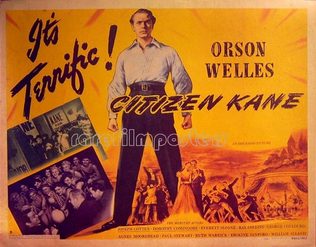 CITIZEN KANE 1941 Orson Welles, Joseph Cotten, Everett Sloane REPRO ...