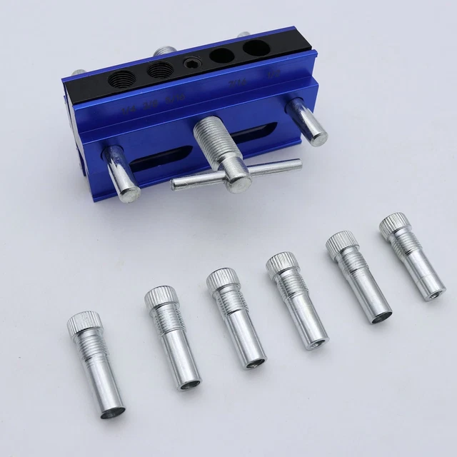 ALLOY STEEL SELF-CENTERING Doweling Jig Kit Wood Dowel Clamp Drill ...