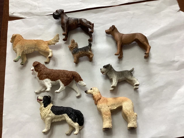 BUNDLE 8 SCHLEICH Dogs Inc. Rhodesian Ridgeback, Afghan, Collie, Boxer ...