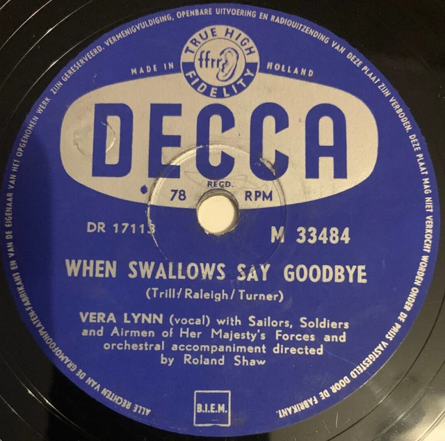 VERA LYNN - When Swallows Say Goodbye / Forget Me Not EUR 8,00 ...