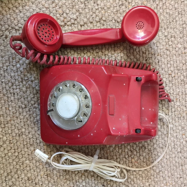 VINTAGE GPO 746F RED Dial Telephone £16.13 - PicClick UK