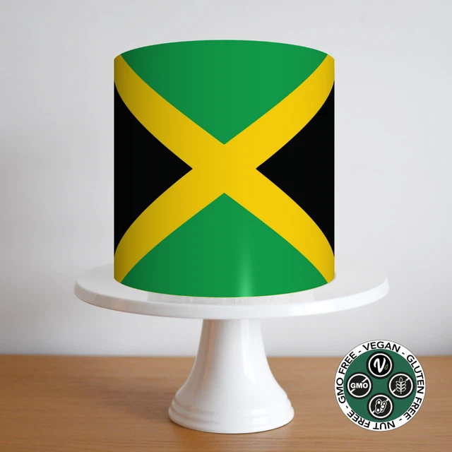 JAMAICA FLAG REGGAE Cake Topper Border Strip Pattern Wrap Birthday ...