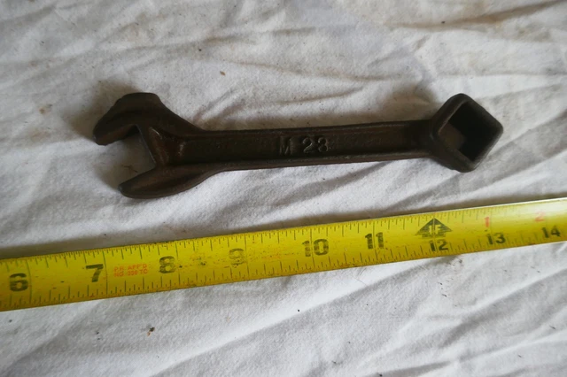 ANTIQUE BUGGY FARM Implement Wrench Tool Marked M23 Lot 25-34-B-G £8.85 ...